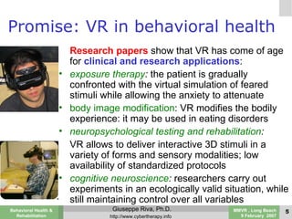 NeuroVR: Open Source VR toolkit for Behavioral Healthcare and ...