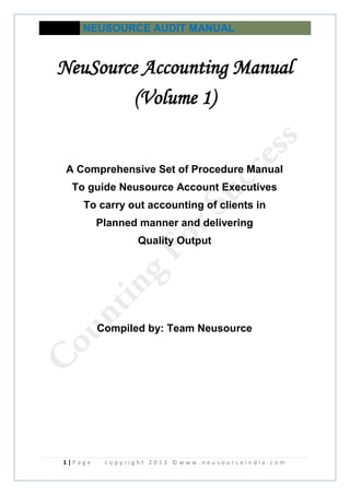 Accounting Manual | PDF