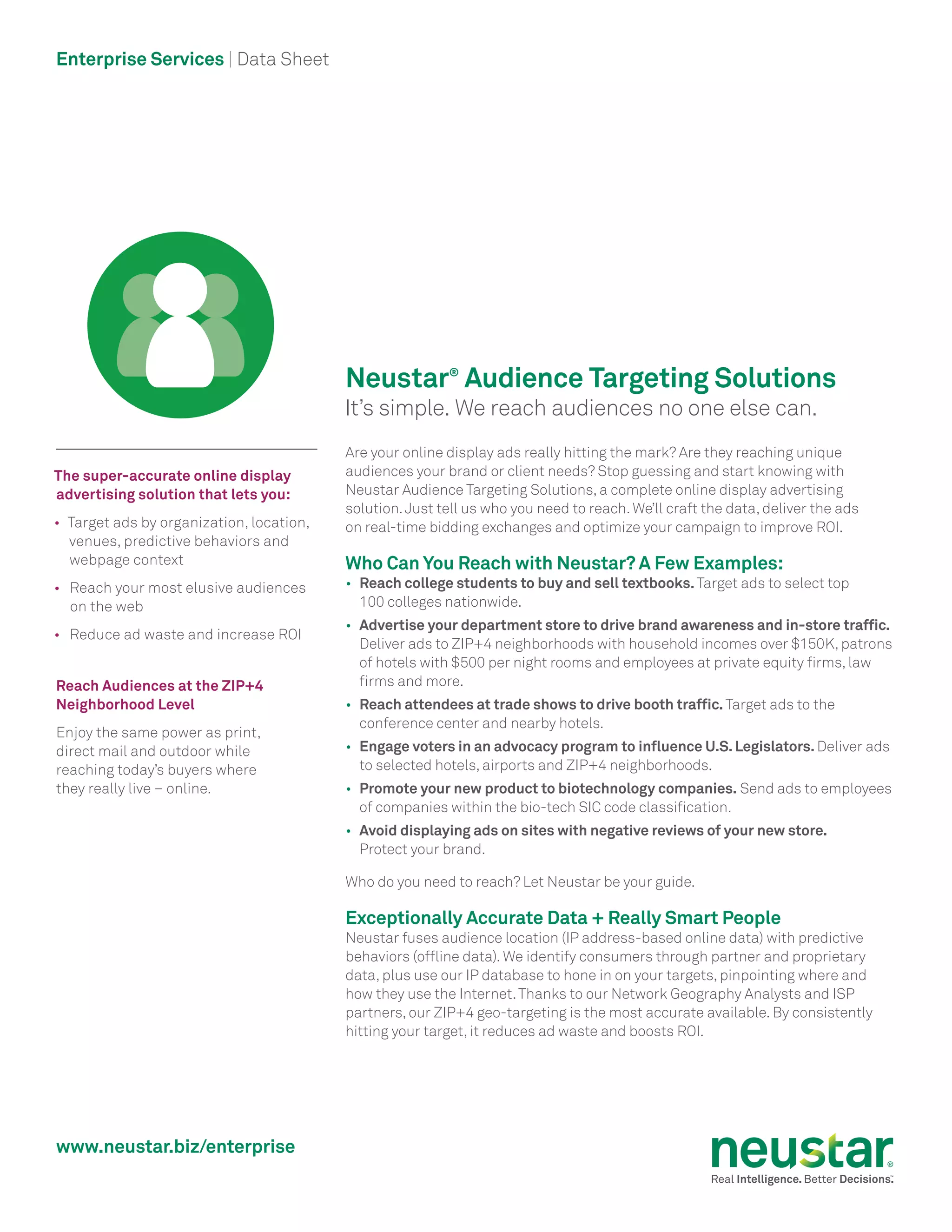 Neustar audience-targeting-datasheet | PDF