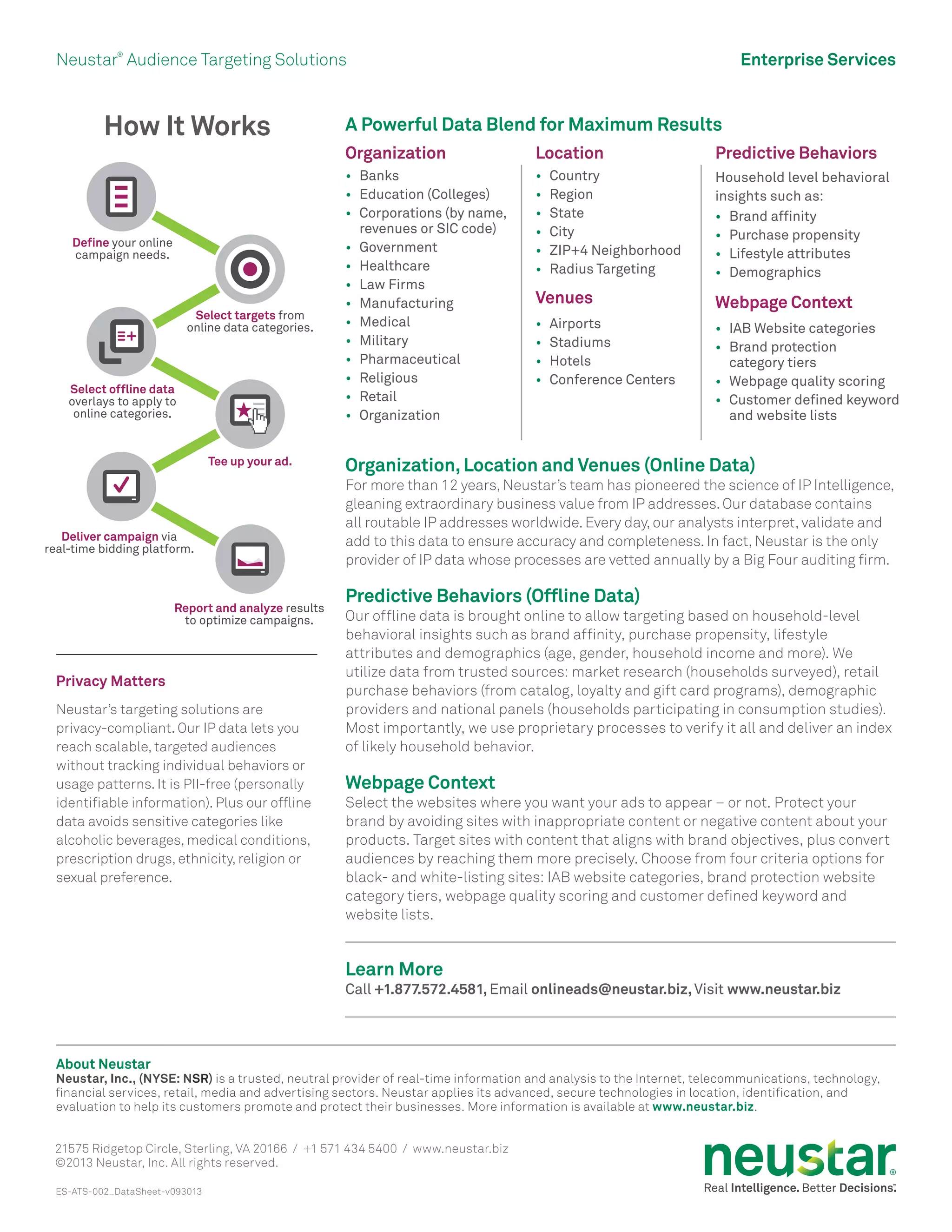 Neustar audience-targeting-datasheet | PDF
