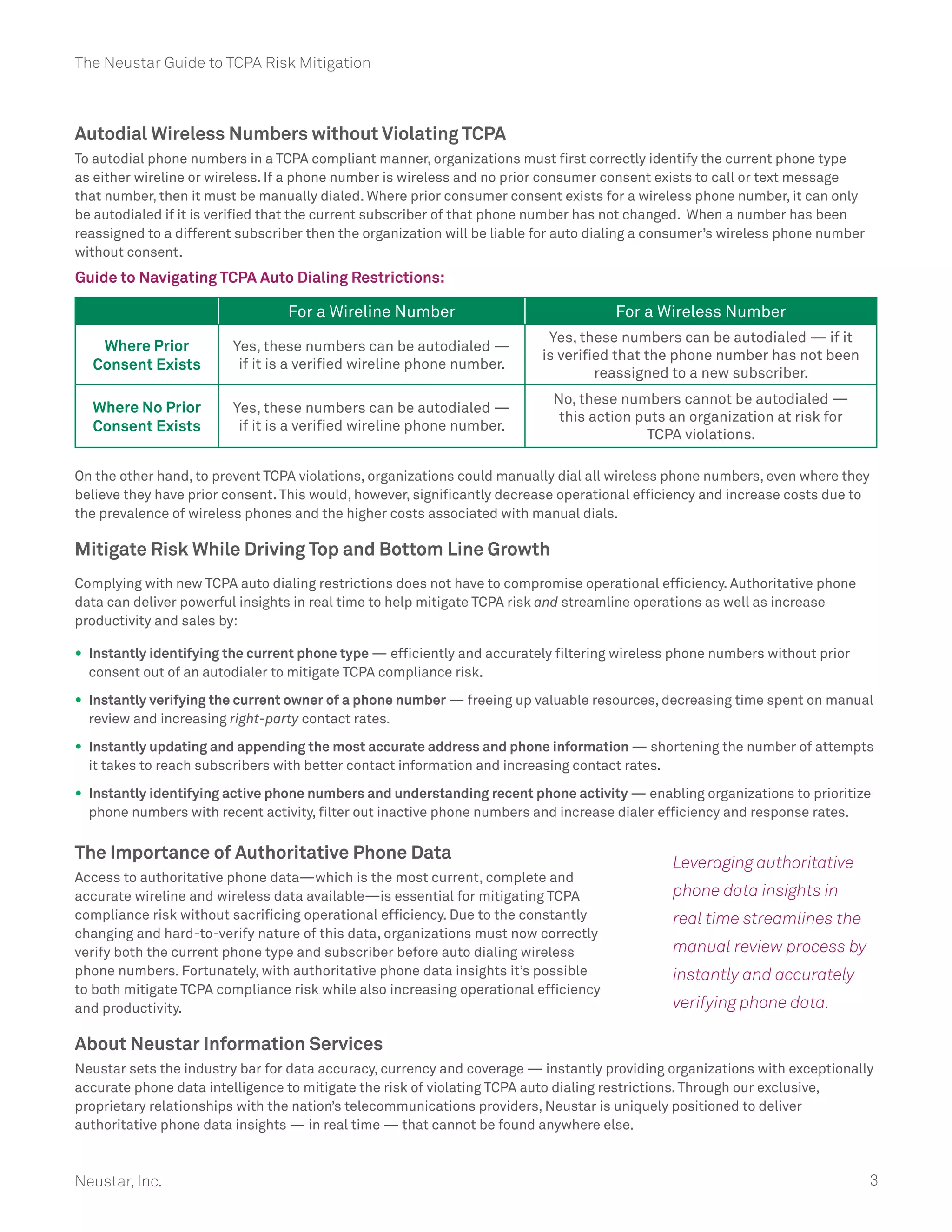 Neustar guide to_tcpa_risk_mitigation | PDF