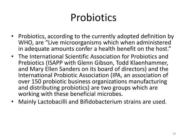 Neutraceuticals - Probiotics, Prebiotics & Synbiotics | PPTX