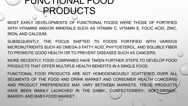 Neutraceuticals and Functional Foods | PPTX | Food & Drink