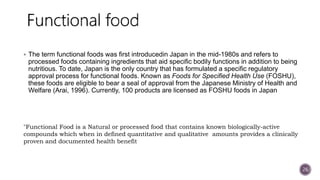 Neutraceuticals;functional foods | PPT