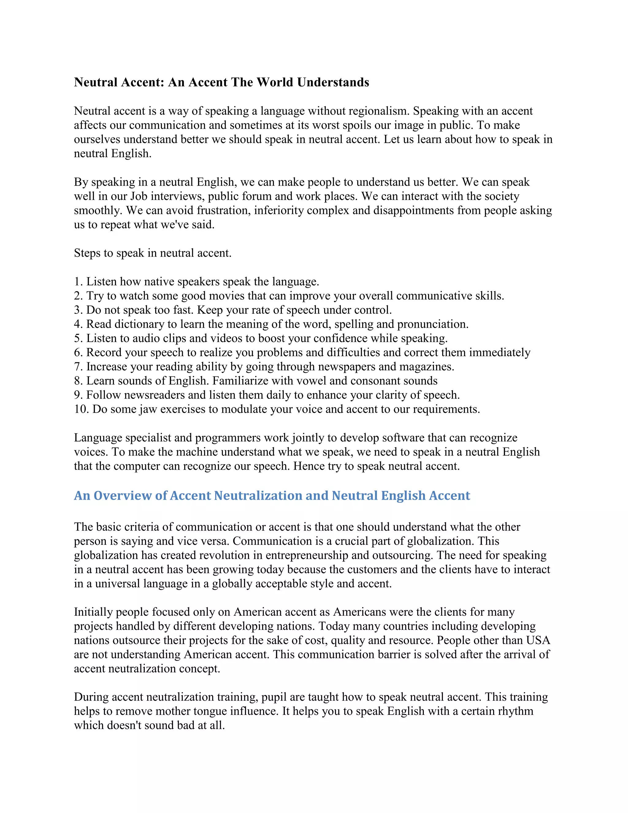 Neutral accent | DOC