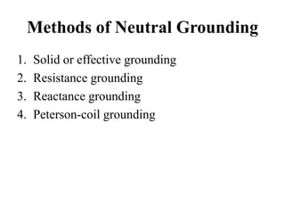 Neutral grounding | PPTX