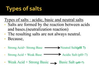 Neutralisation || Acids, Bases and Salts | PPTX