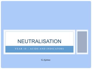Neutralisation reaction | PPTX