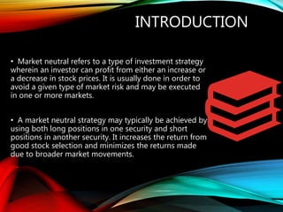 Neutral strategies in option | PPT