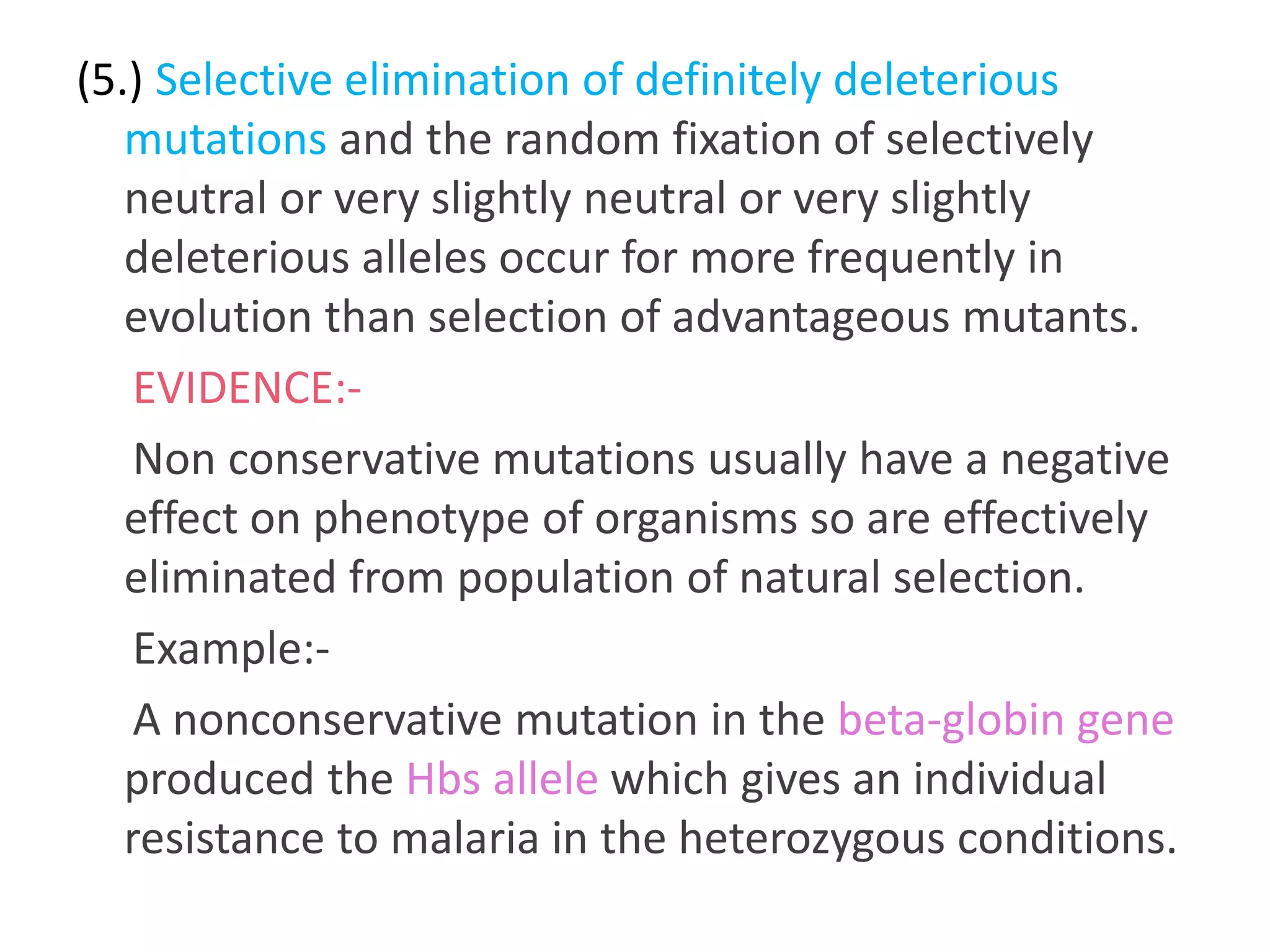 Neutral theory of evolution | PPTX