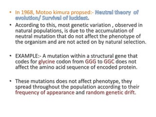 Neutral theory of evolution | PPTX