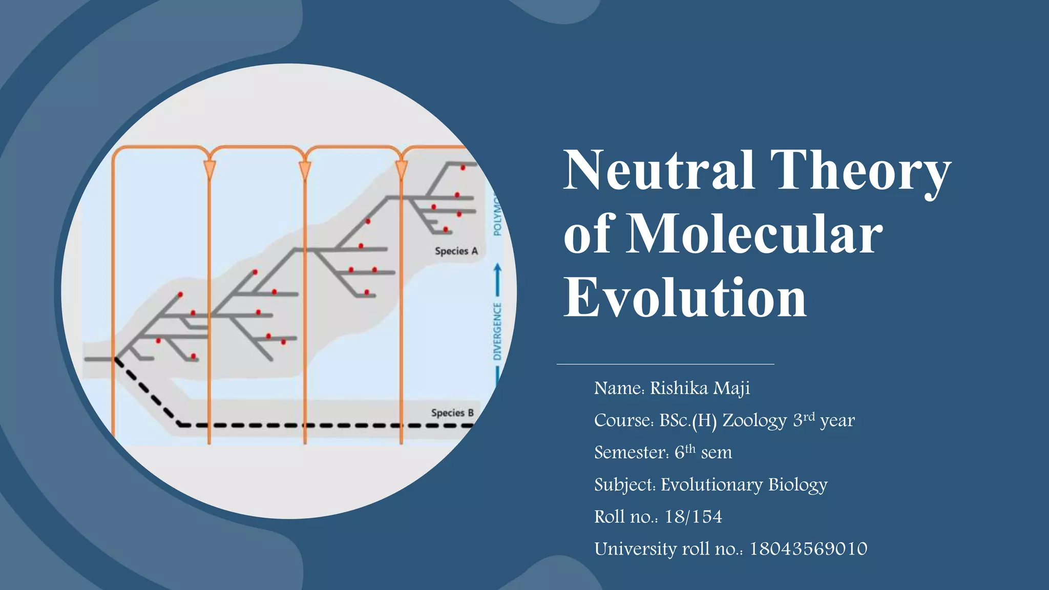 Neutral theory of molecular evolution | PPTX