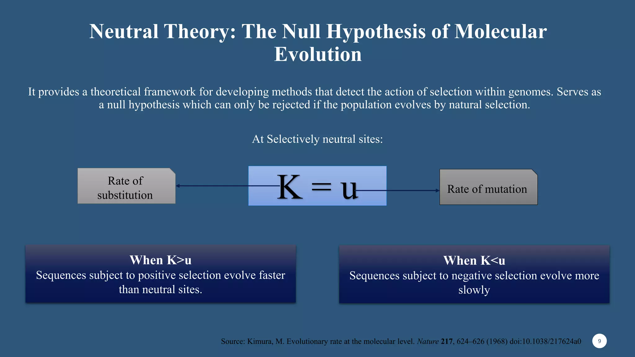 Neutral theory of molecular evolution | PPTX