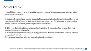 Neutral theory of molecular evolution | PPTX