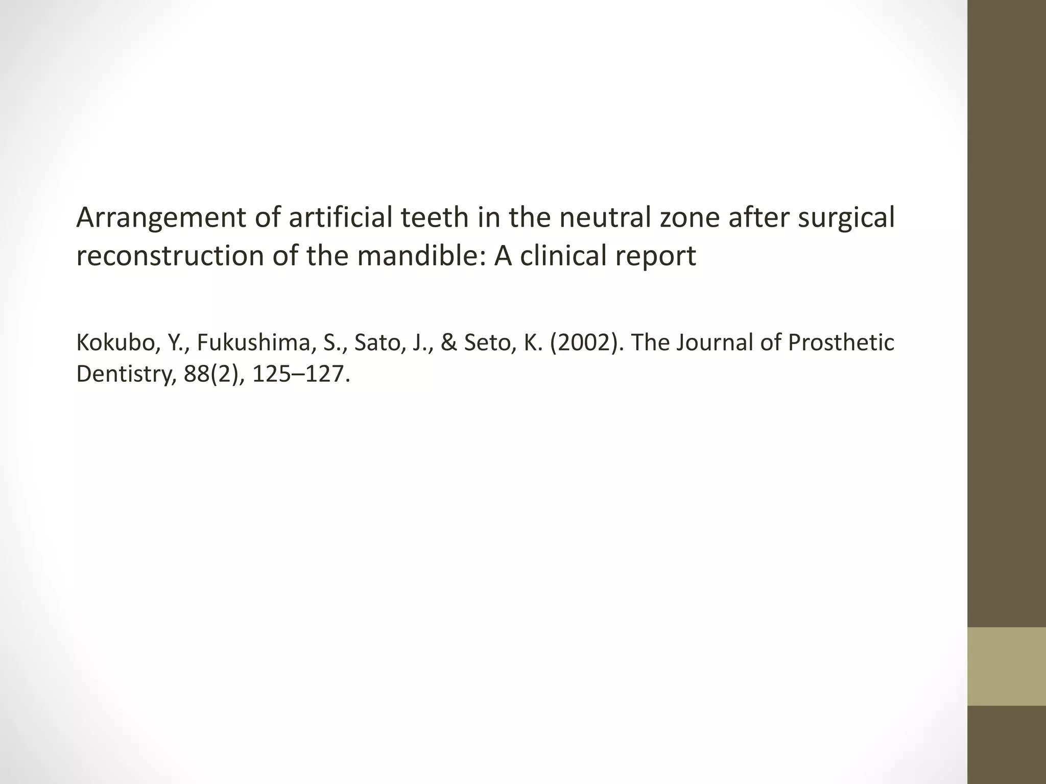 Neutral zone in complete dentures | PPTX
