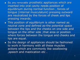 Neutral Zone In Prosthodontics part 1.ppt