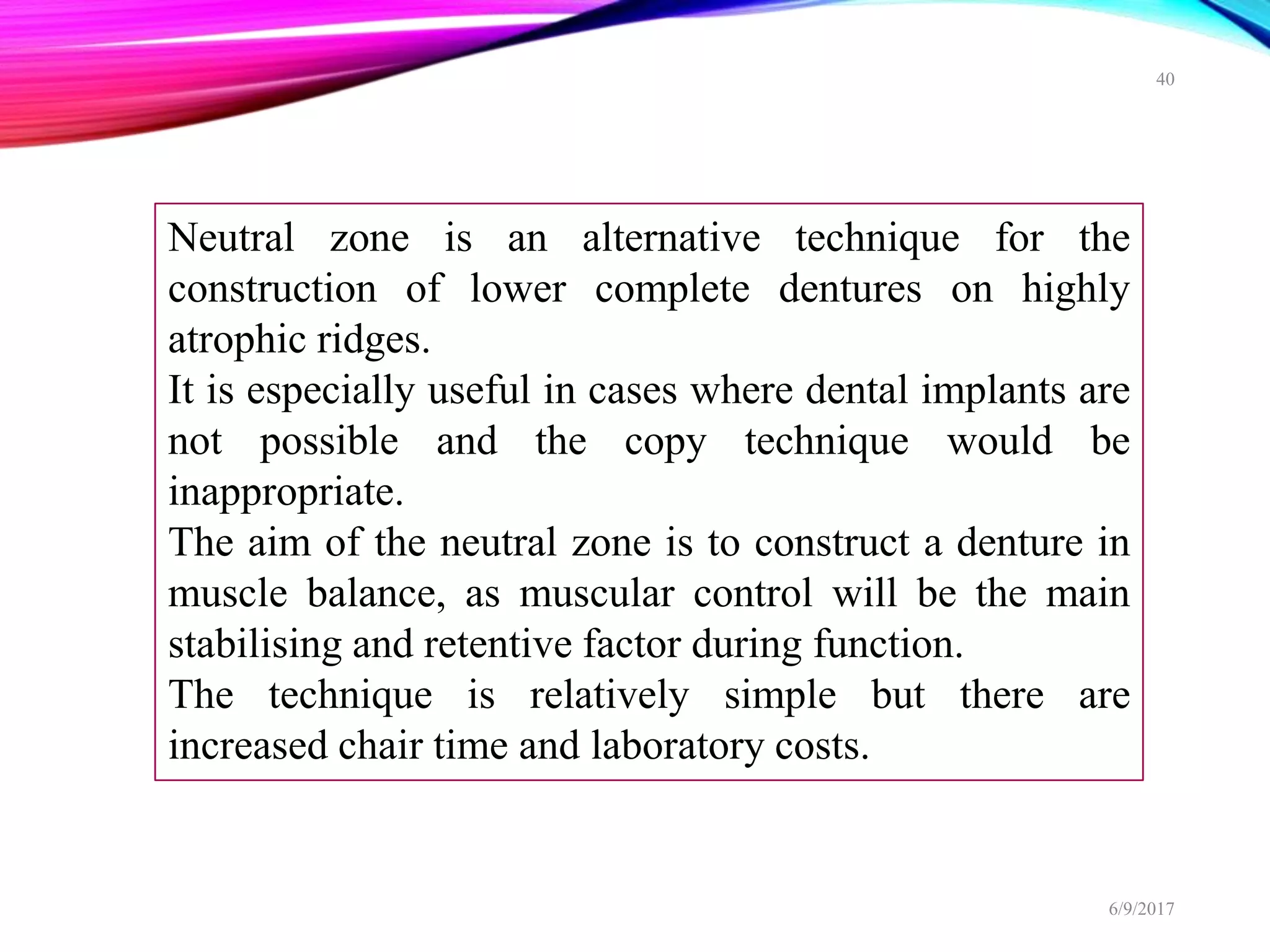 Neutral zone technique Journal club presentation | PPTX