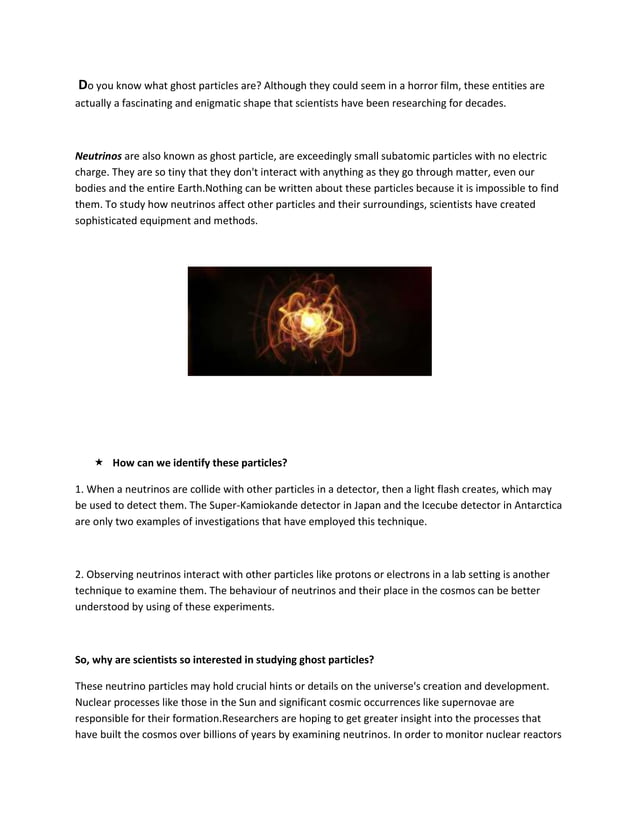 The Fascinating World of Ghost Particles: Exploring Neutrinos and Their ...