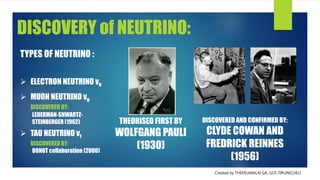 Neutrinos and it’s social applications | PPTX