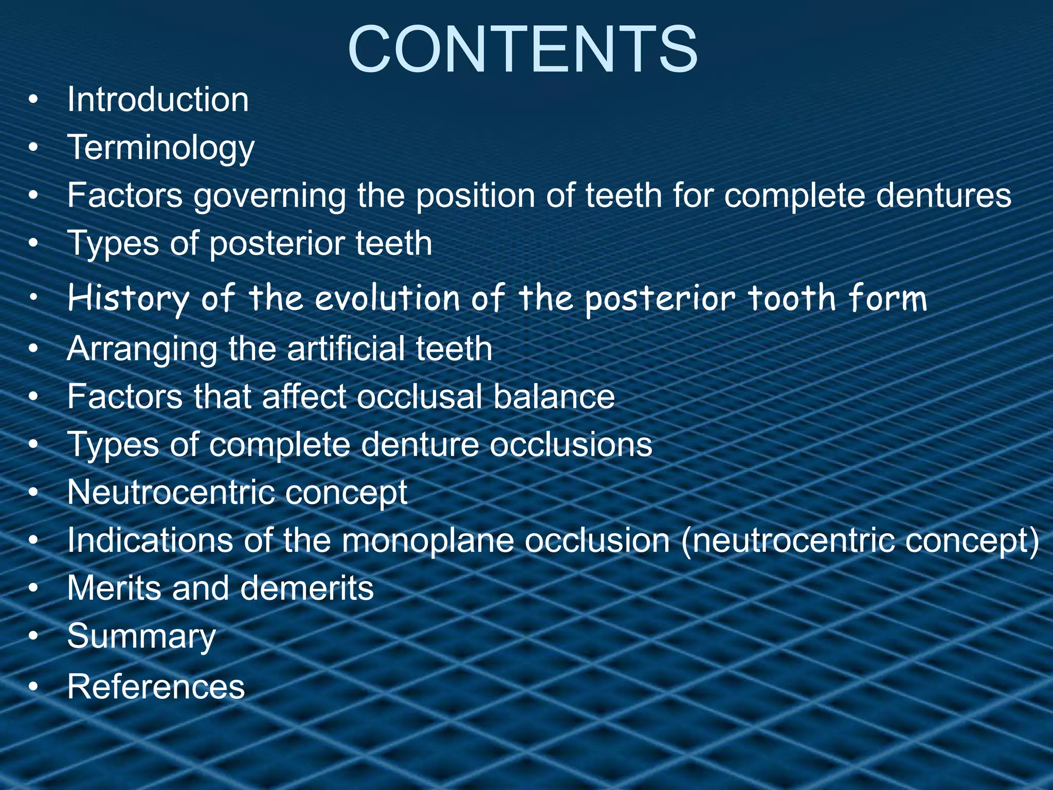 Neutrocentric Concept (prosthodontics) | PPT
