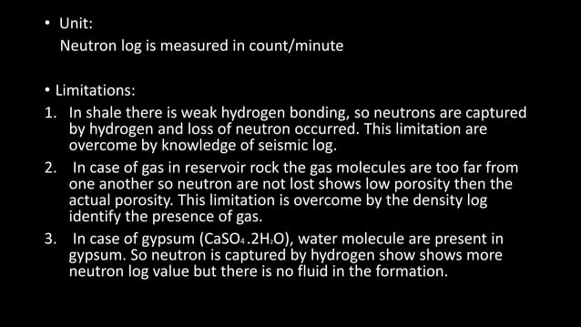 Neutron log | PPTX | Chemistry | Science