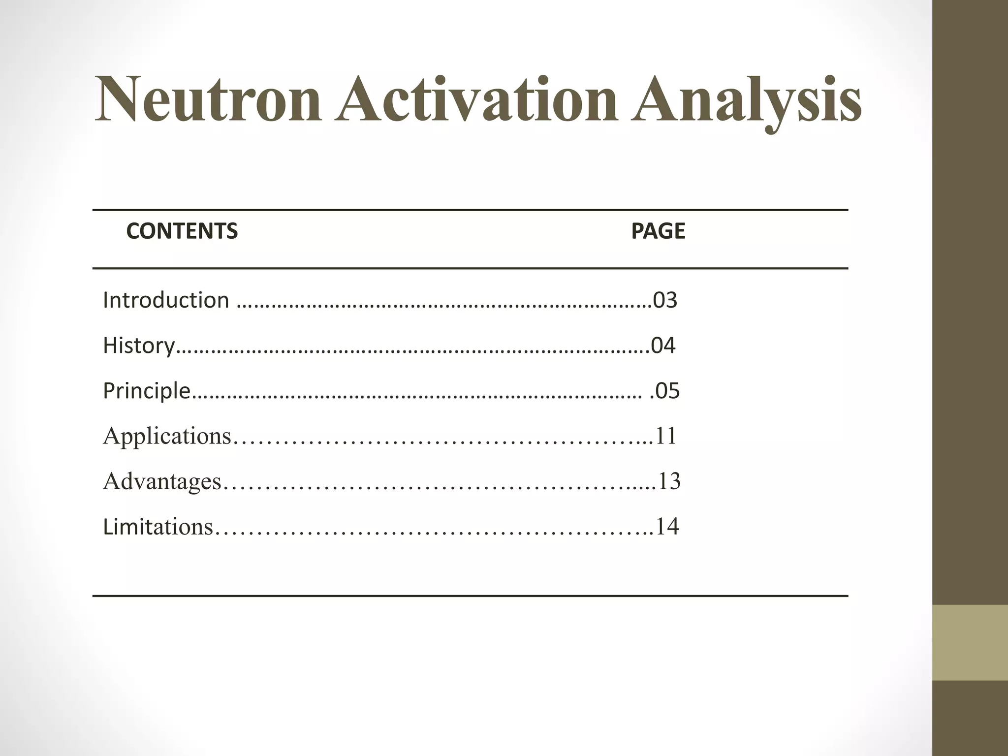 Neutron Activation Analysis Ppt