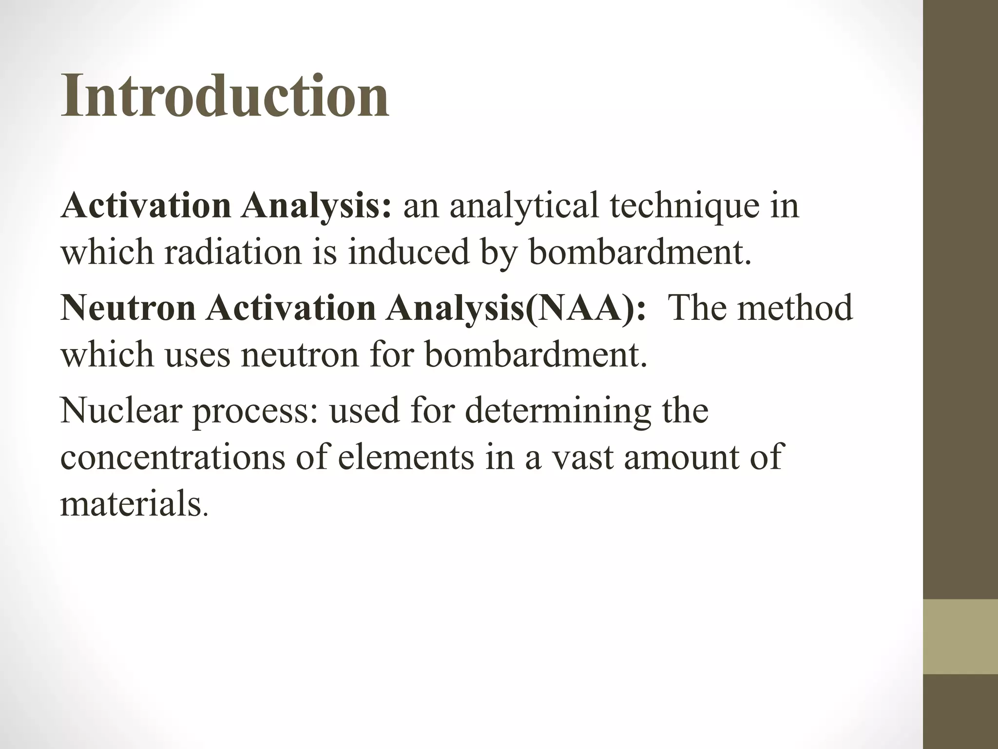 Neutron Activation Analysis Ppt