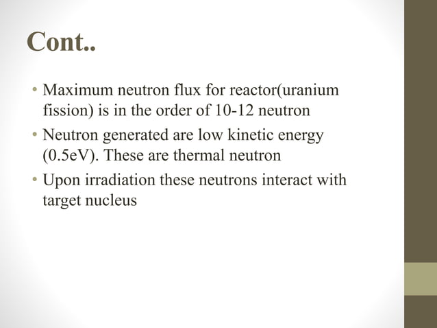 Neutron activation analysis | PPTX | Chemistry | Science