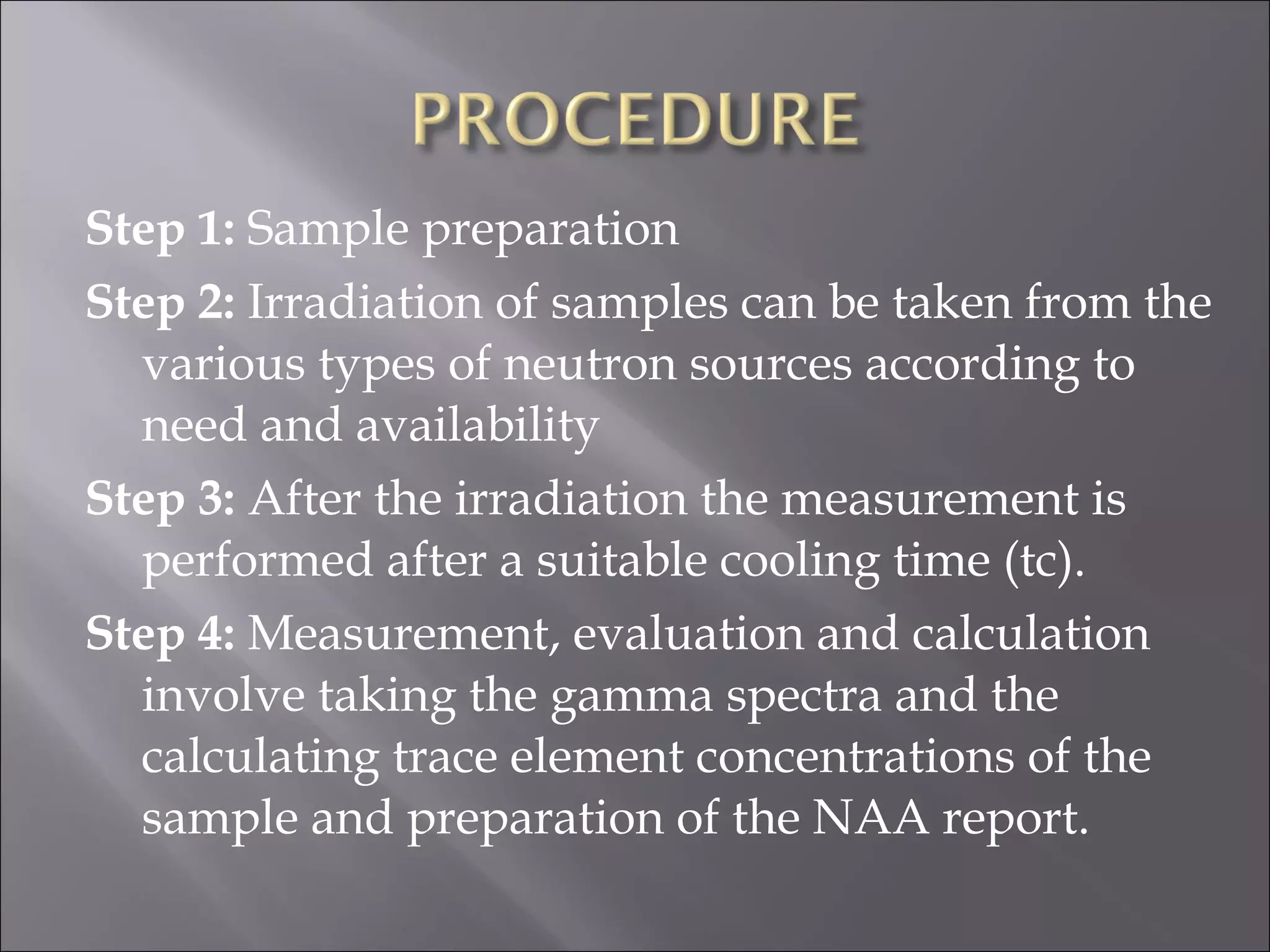 Neutron Activation Analysis Ppt