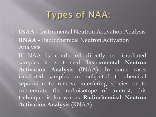 Neutron activation analysis | PPT