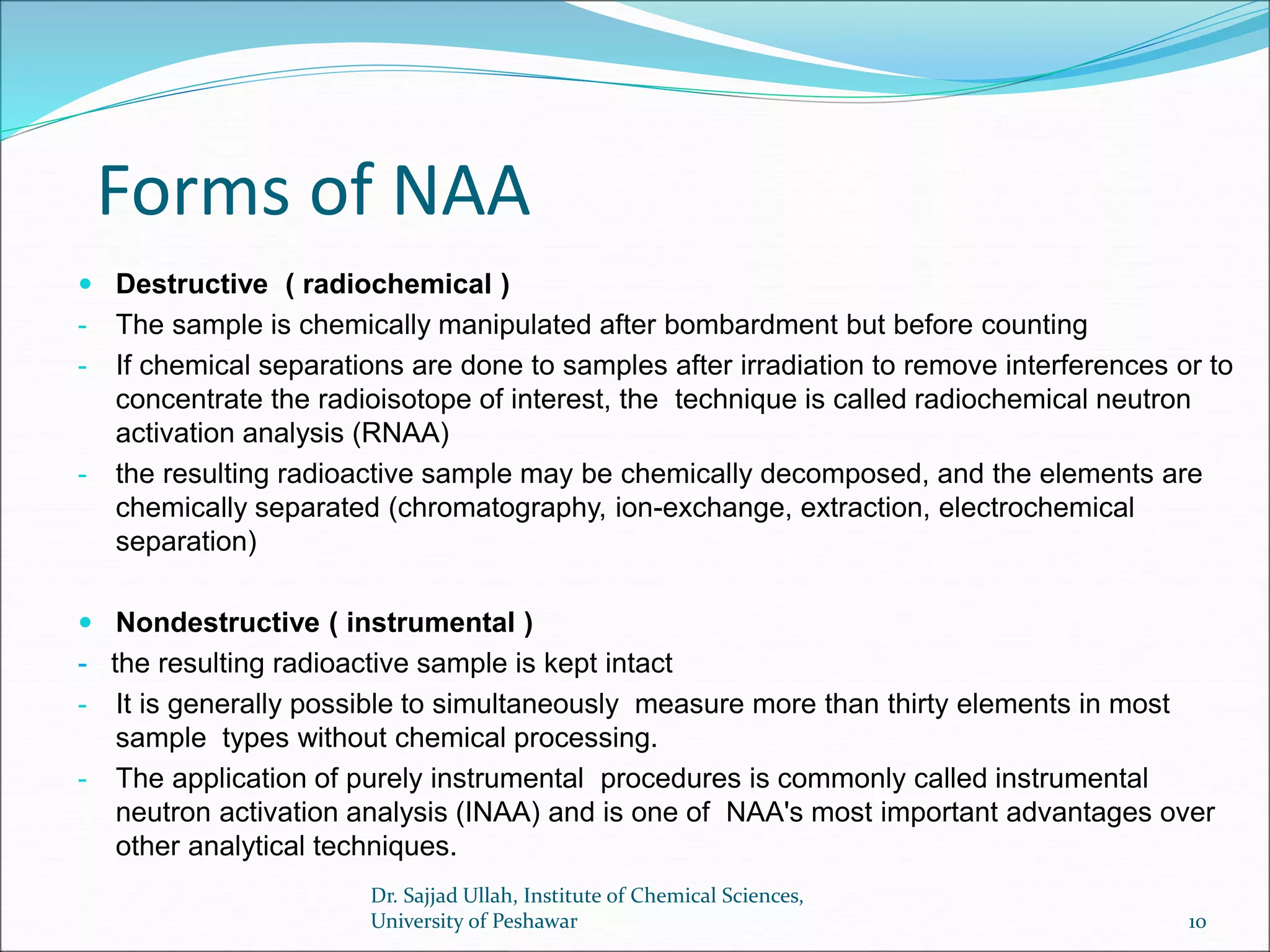 Neutron activation analysis (NAA) | PDF