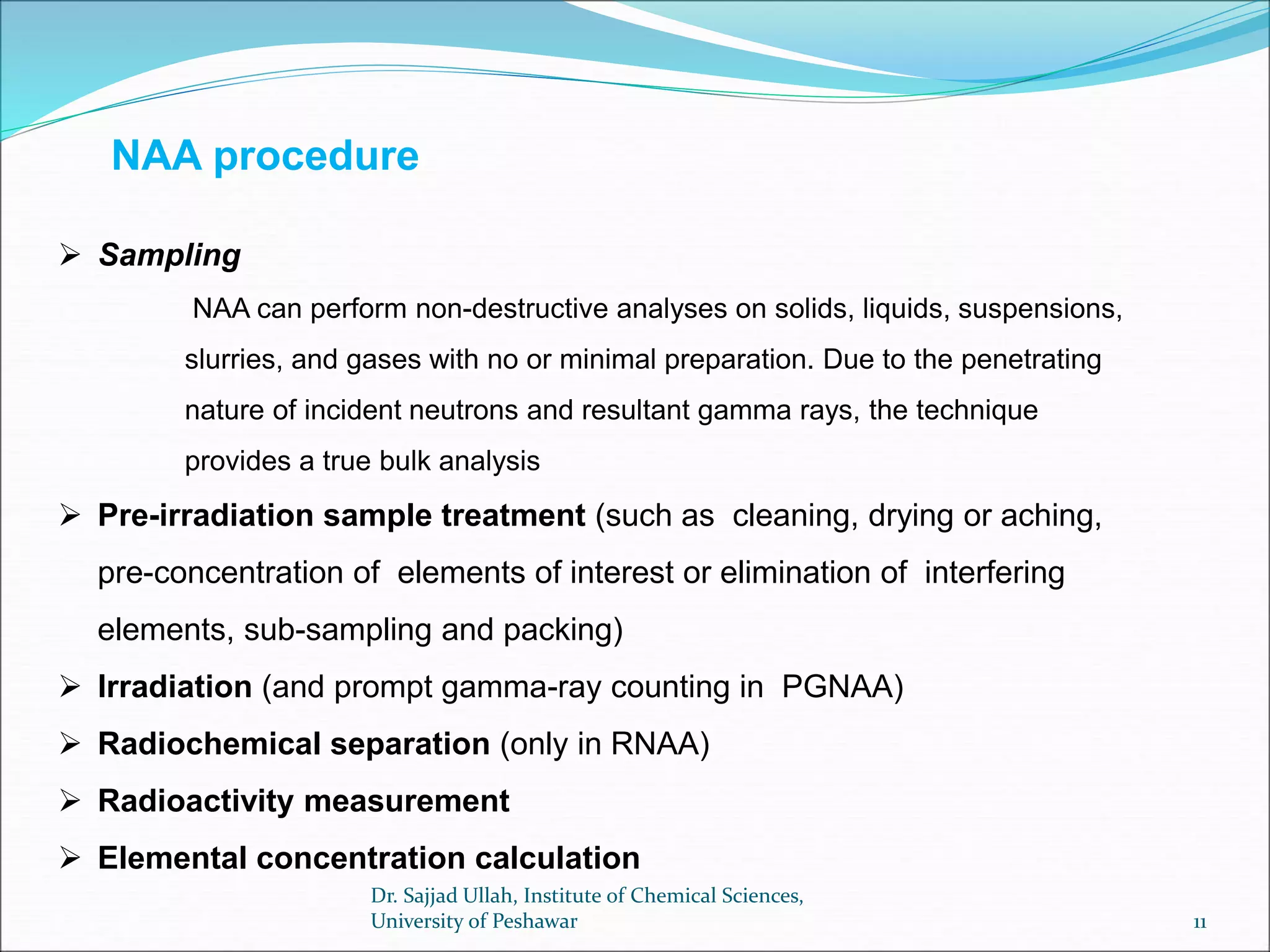 Neutron activation analysis (NAA) | PDF