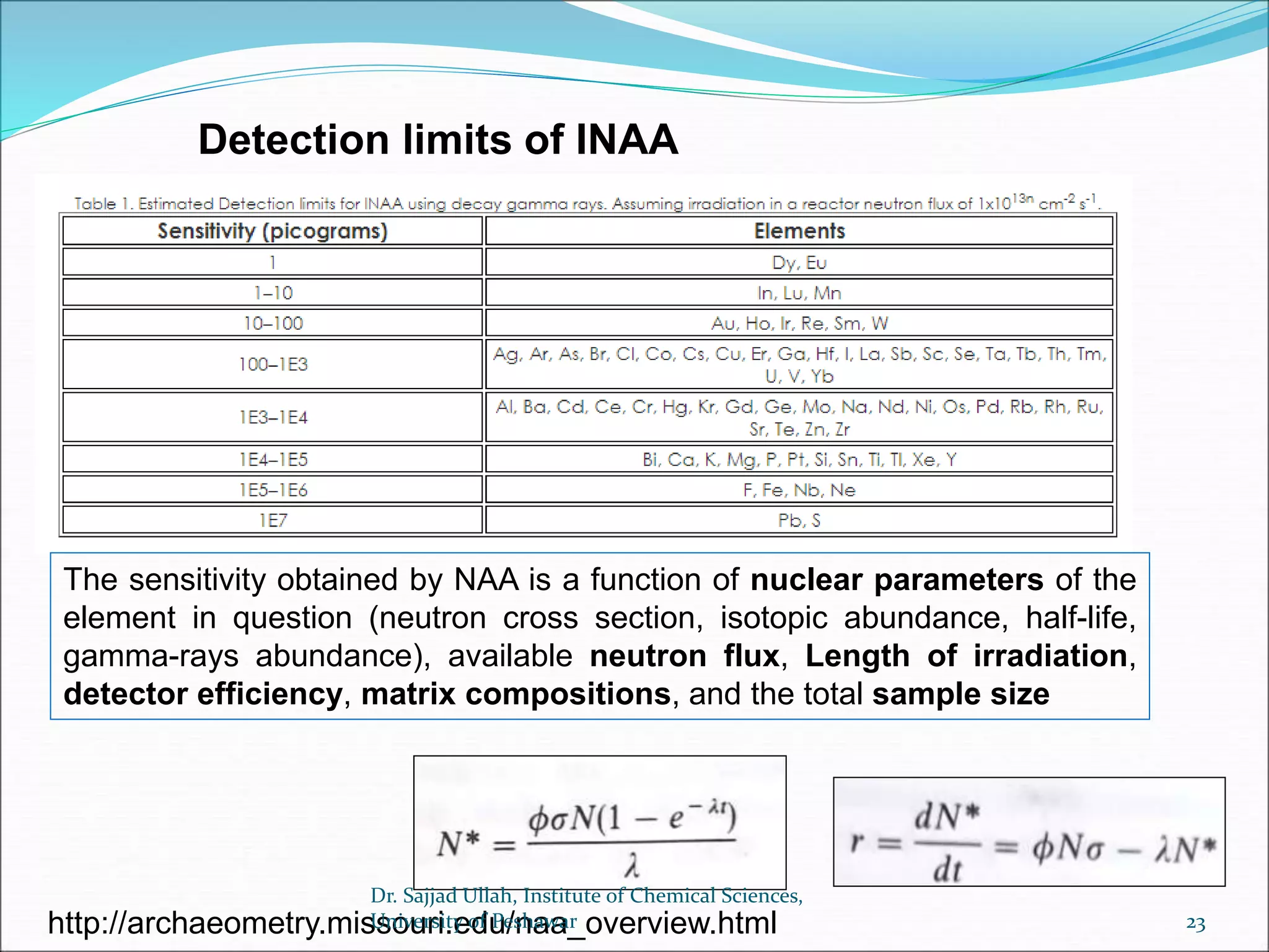 Neutron activation analysis (NAA) | PDF