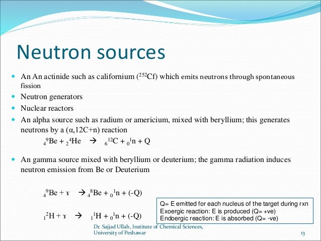 Neutron activation analysis (NAA)