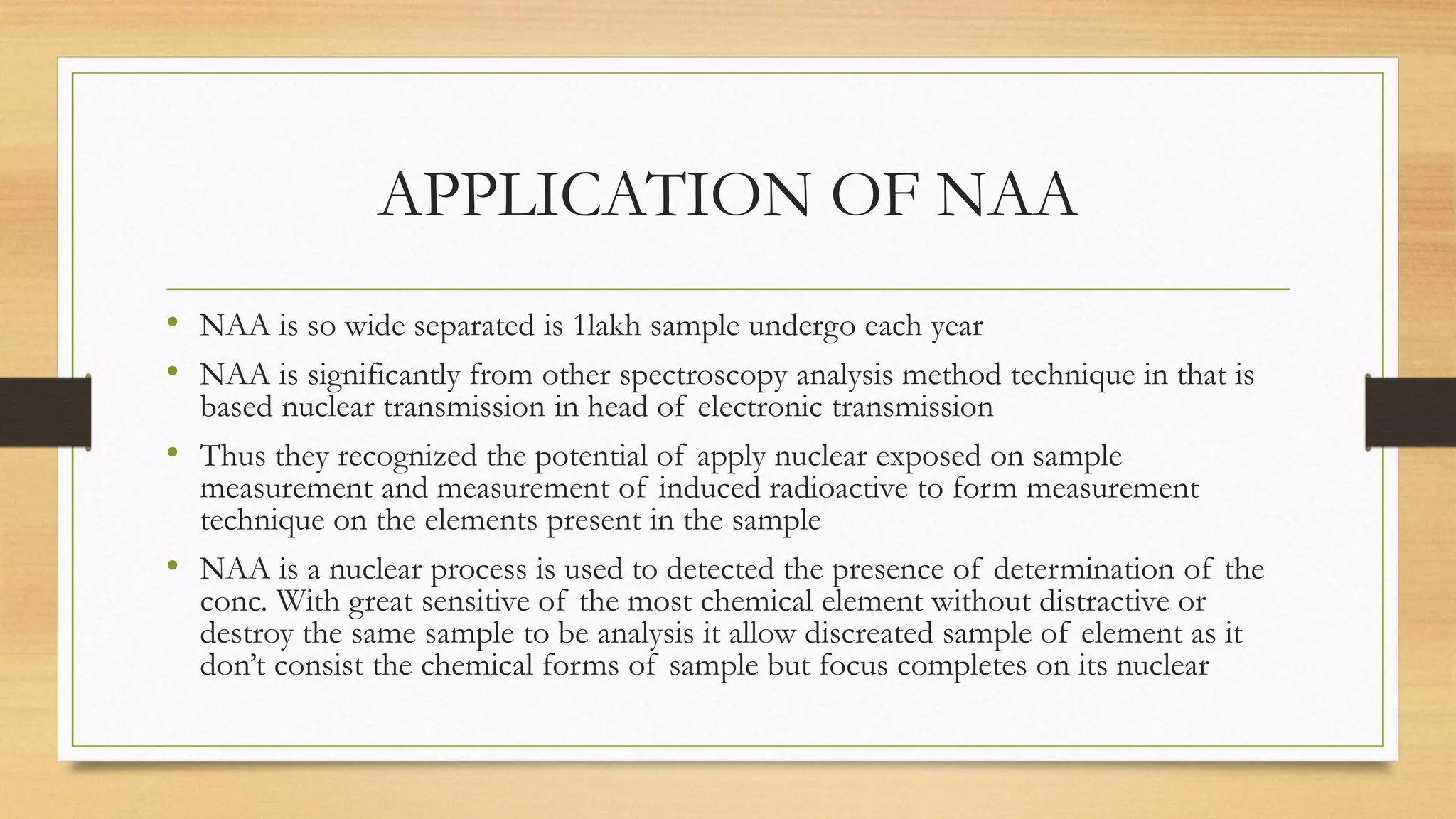 Neutron activation analysis | PPTX