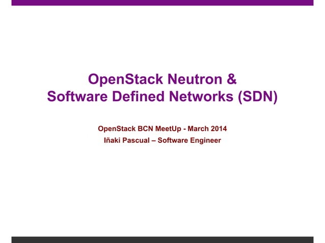 Openstack Neutron and SDN | PPT