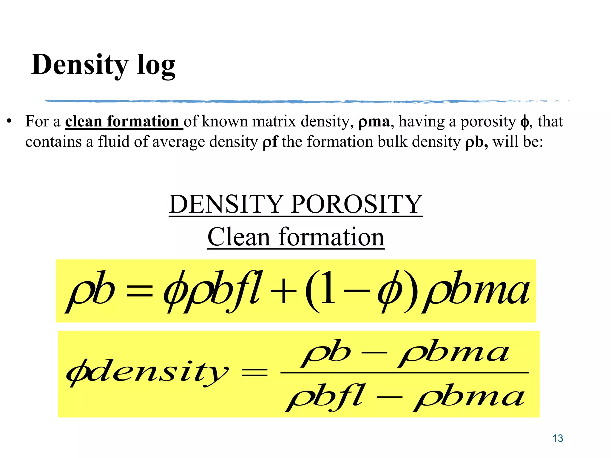 Neutron density and sonic logs | PDF
