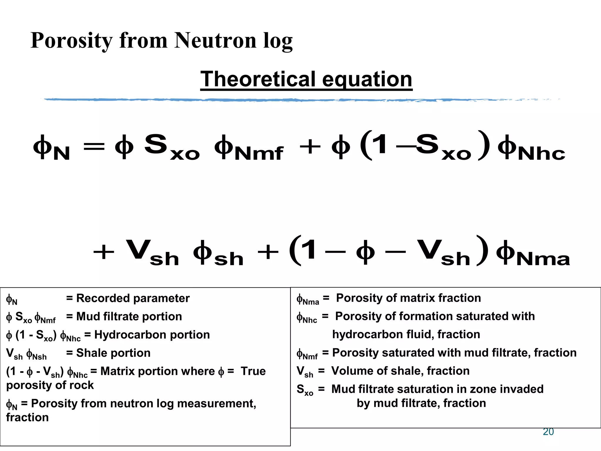 Neutron density and sonic logs | PDF