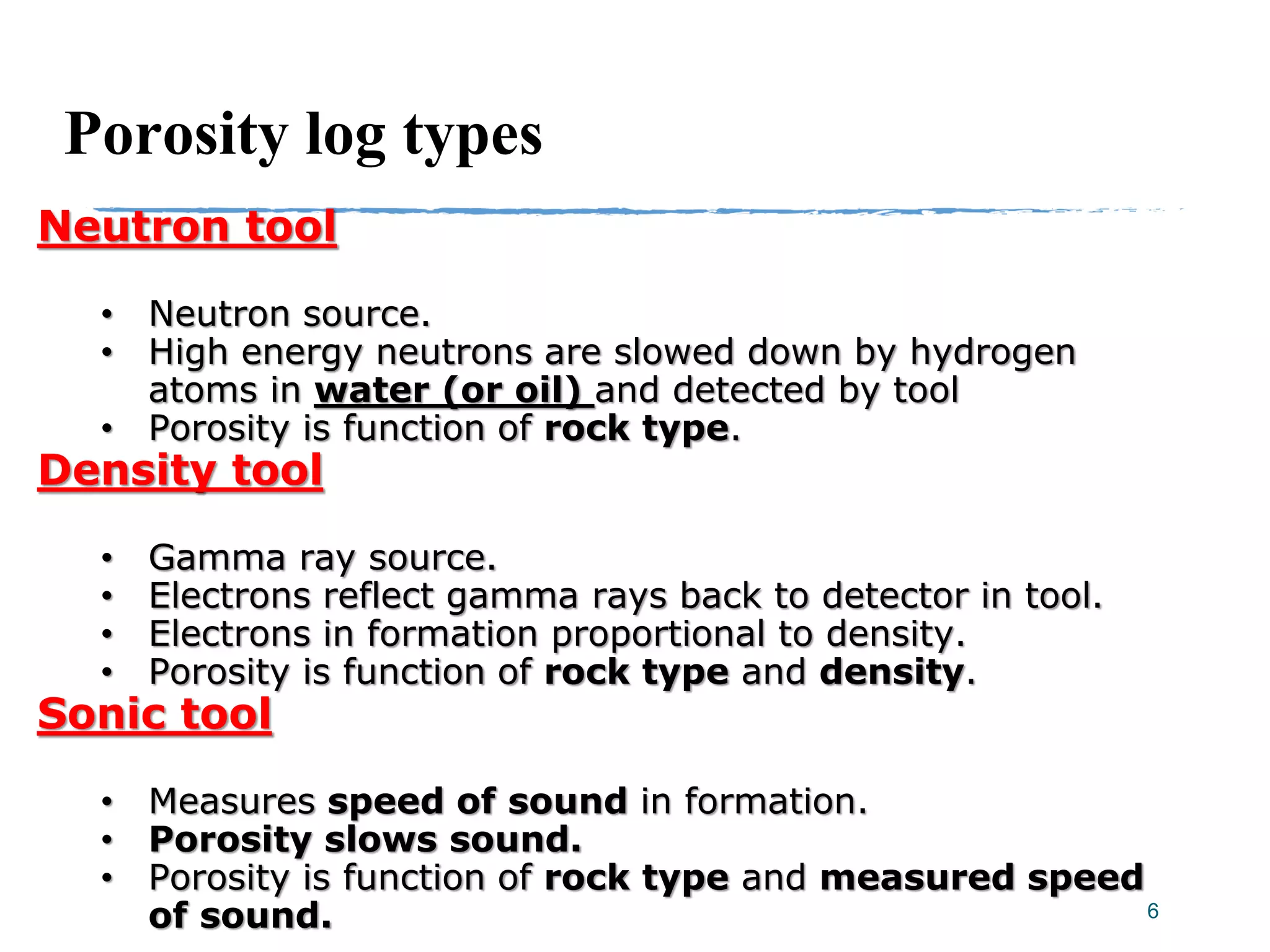 Neutron density and sonic logs | PDF