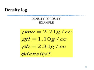 Neutron density and sonic logs | PDF