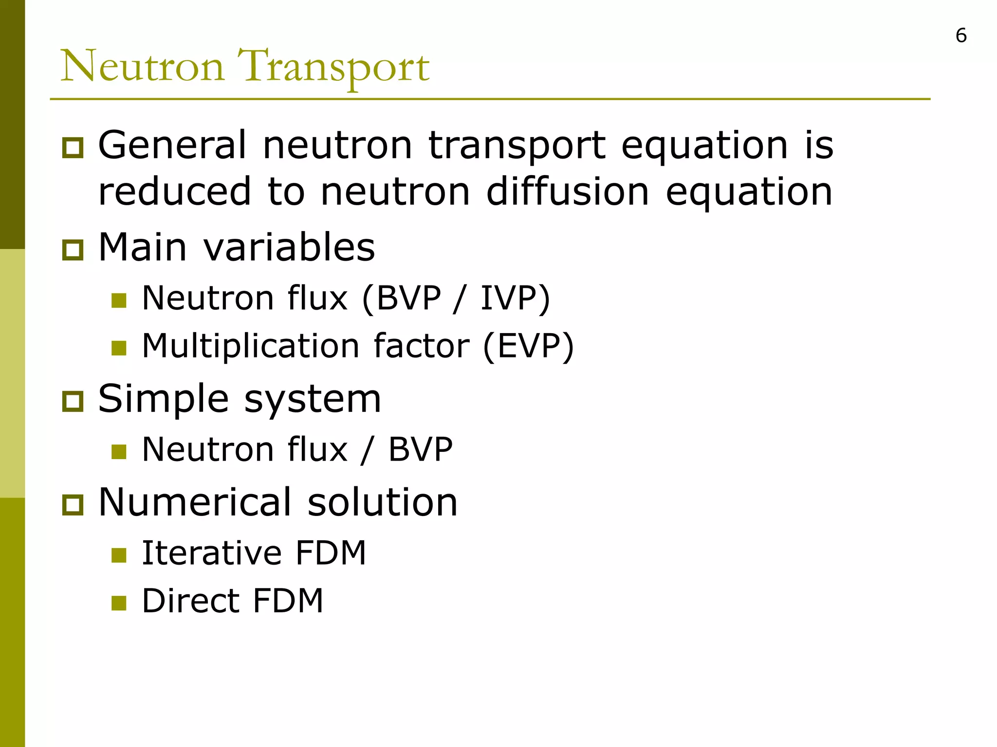 Solution of simplified neutron diffusion equation by FDM | PPT