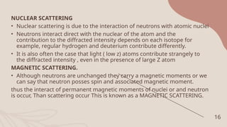 Neutron diffraction and electron diffraction techniques | PPTX