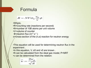 Thermal neutron flux distribution by using BF-3 counter | PPTX