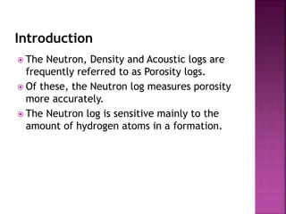 Neutron logging | PPTX