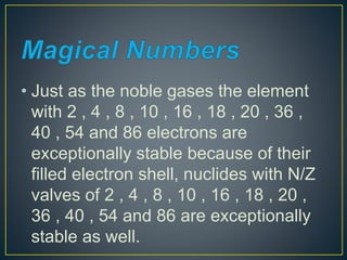 Neutron proton ratio and stability of band graph ppt | PPTX