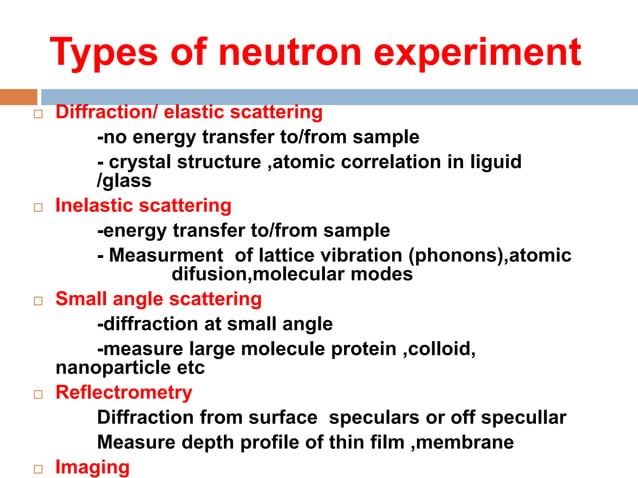 Neutron scattering | PPTX | Chemistry | Science
