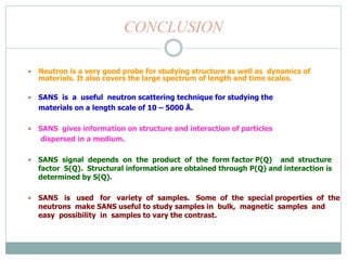 Neutron scattering from nanoparticles | PPTX