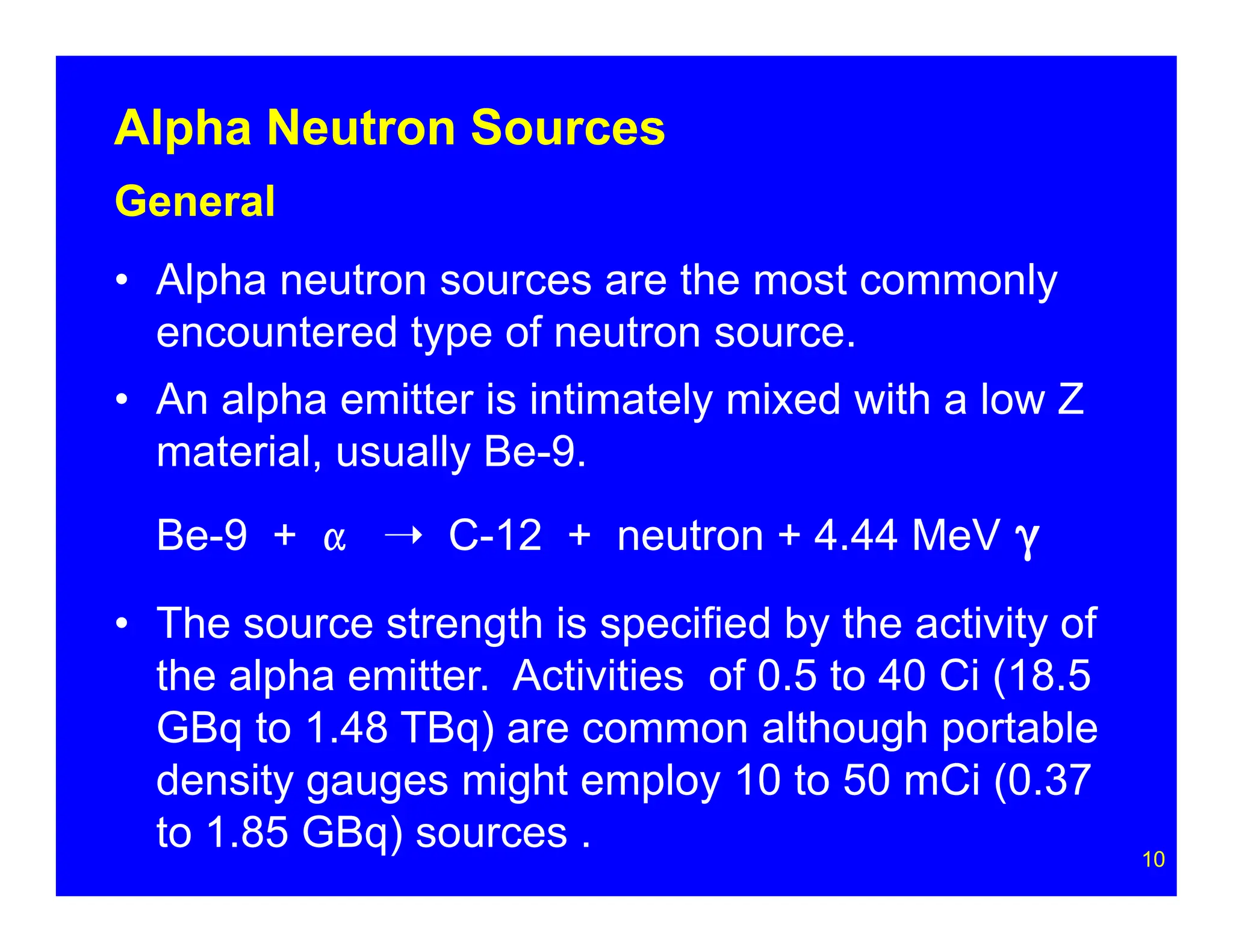 Introduction to neutron sourcec and their production | PDF