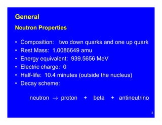 Introduction to neutron sourcec and their production | PDF