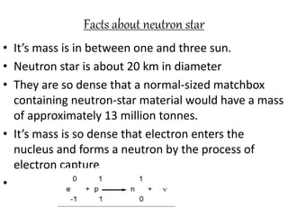 Neutron star ,an interesting part of astronomy. | PPTX